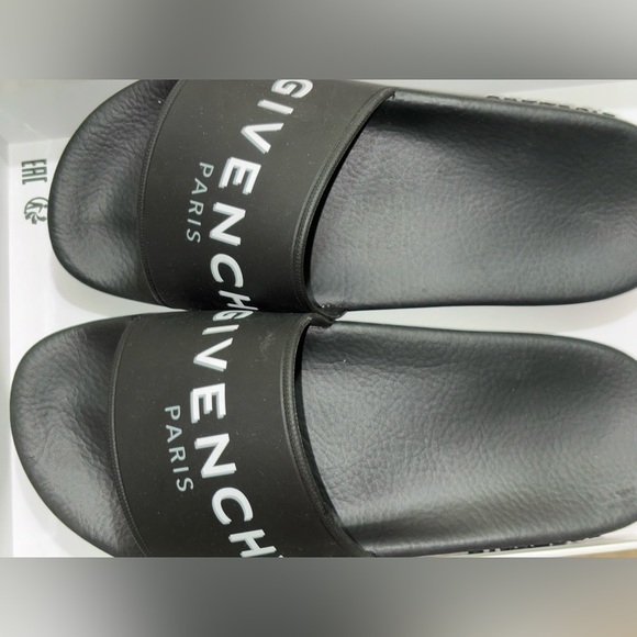 Givenchy | Shoes | Givenchy Kids Aqua Logo Print Slides | Poshmark
